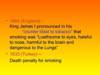 History of tobacco use & abuse | PPT