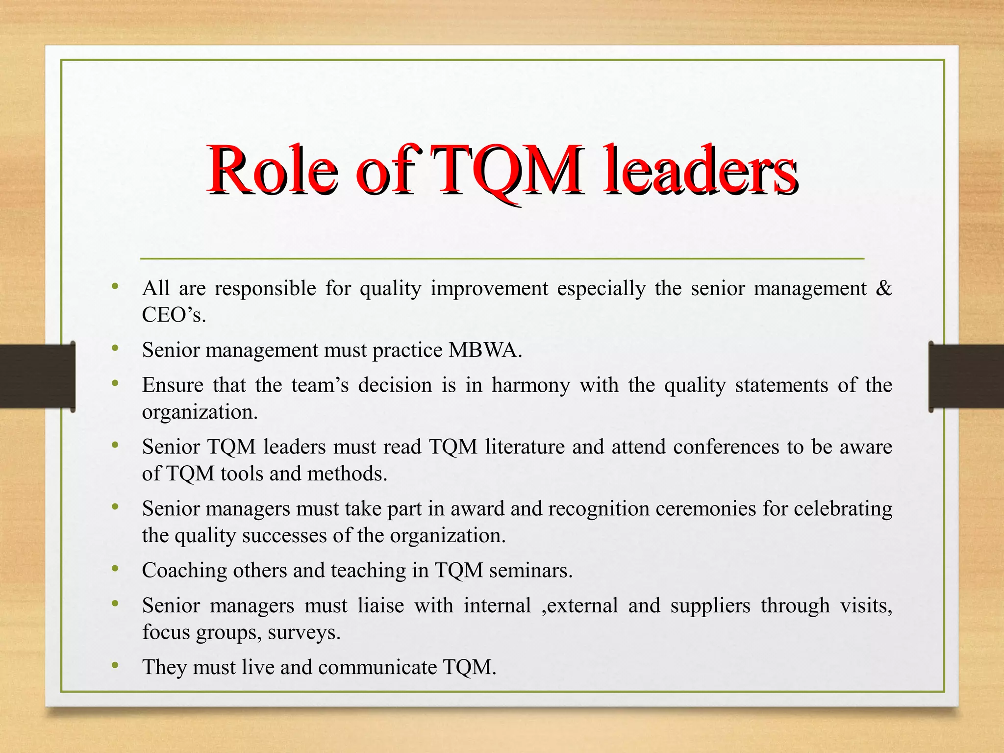 History of total quality management | PPT