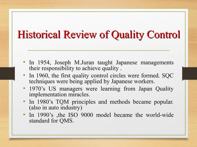 History of total quality management | PPT | Construction Industry ...