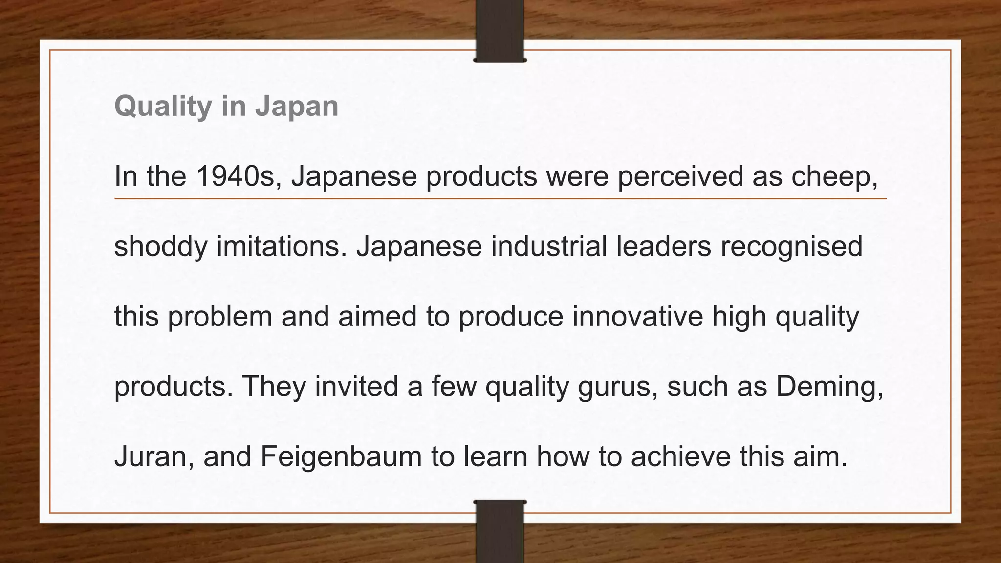 HISTORY OF TOTAL QUALITY MANAGEMENT AND THE DEMING PHILOSOPHY_RICHARD ...