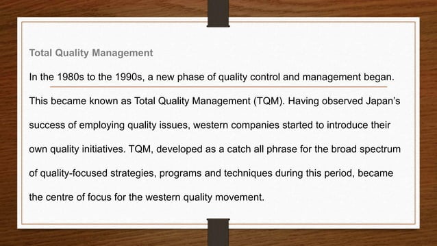 HISTORY OF TOTAL QUALITY MANAGEMENT AND THE DEMING PHILOSOPHY_RICHARD ...