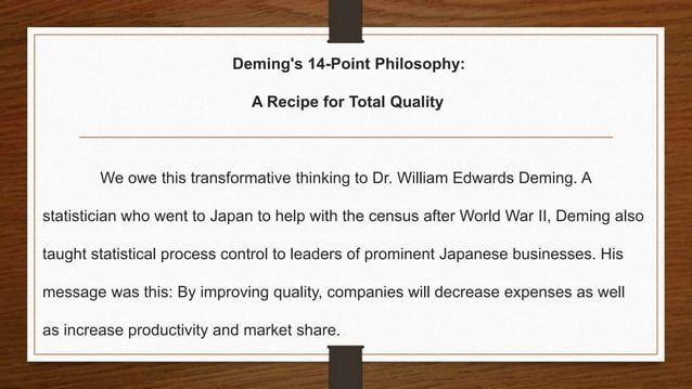 HISTORY OF TOTAL QUALITY MANAGEMENT AND THE DEMING PHILOSOPHY_RICHARD ...