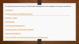 HISTORY OF TOTAL QUALITY MANAGEMENT AND THE DEMING PHILOSOPHY_RICHARD ...