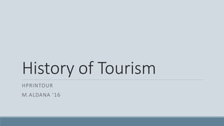 History of tourism | PDF