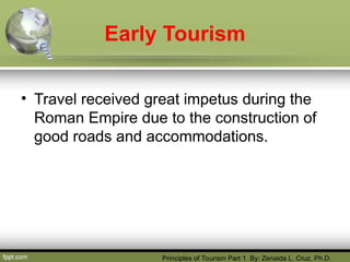 History of Tourism.ppt early times and the modern Hospitality | PPT