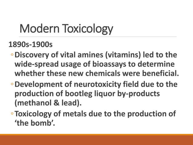 History of Toxicology.pptx.ppt | Chemistry | Science