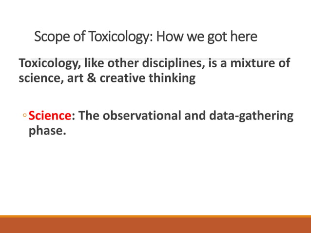 History of Toxicology.pptx.ppt | Chemistry | Science