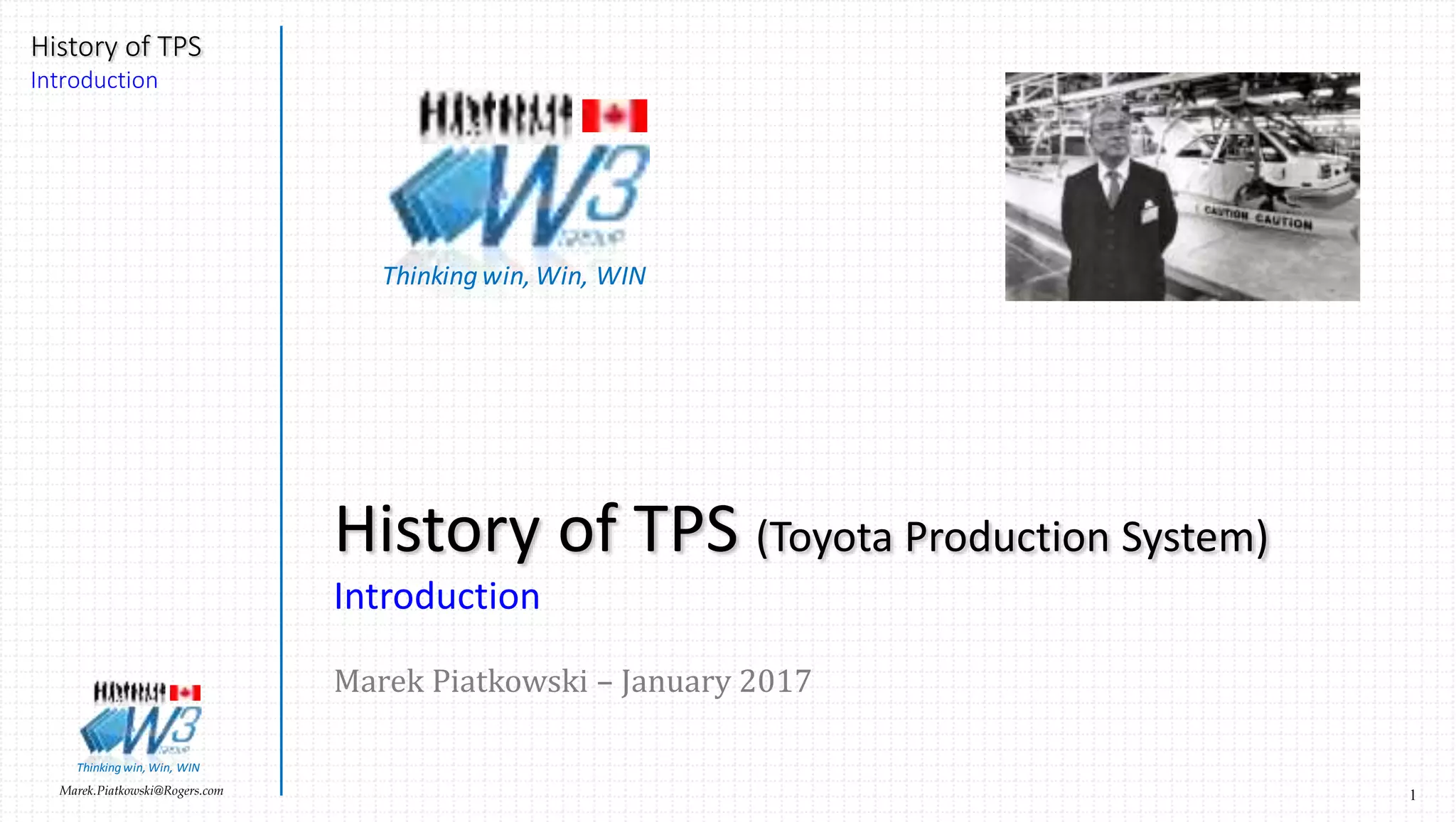 History of Toyota Production System (TPS) | PPTX