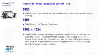 History of Toyota Production System (TPS) | PPTX