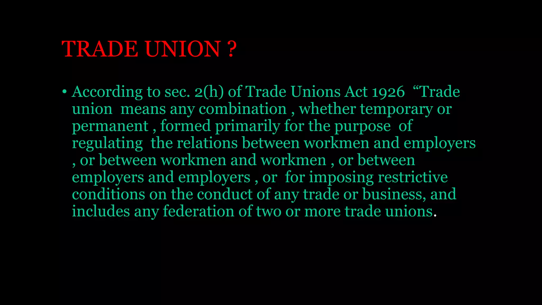 History of trade union | PPTX