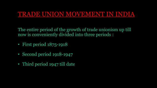 History of trade union | PPTX