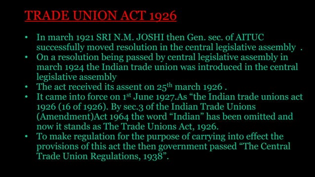 History of trade union | PPTX