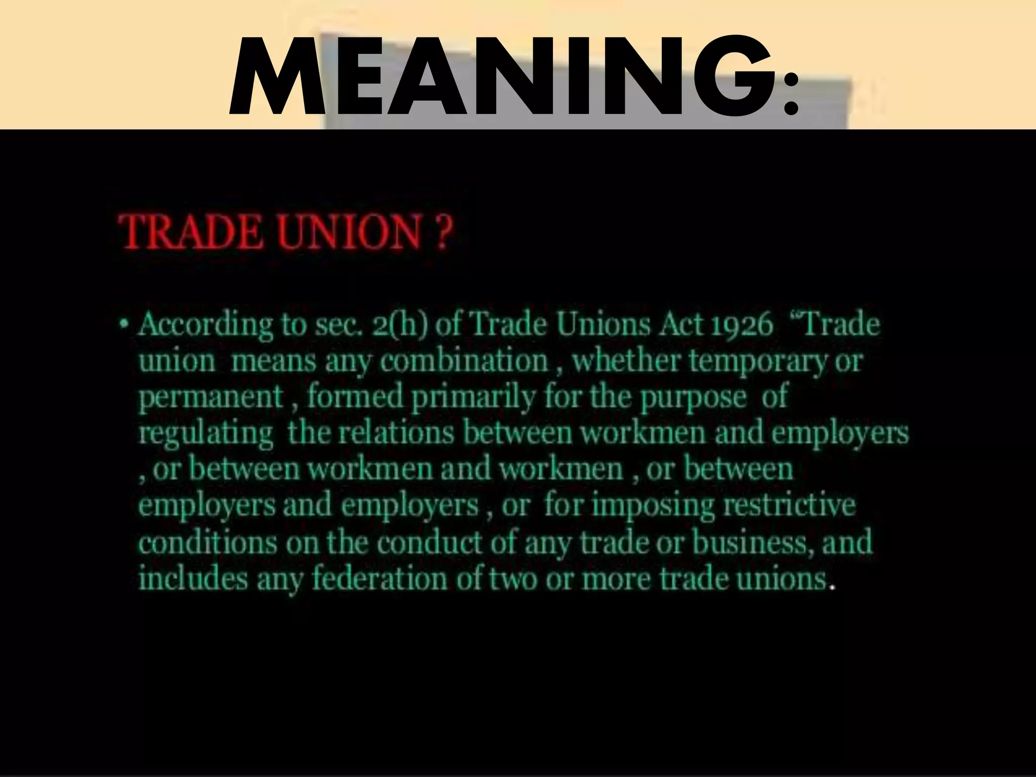 HISTORY OF TRADE UNION | PPTX