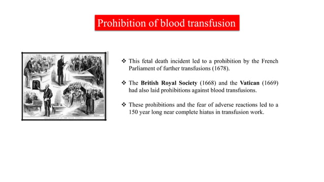 History of blood transfusion.pptx | Blood Disorders | Diseases and ...