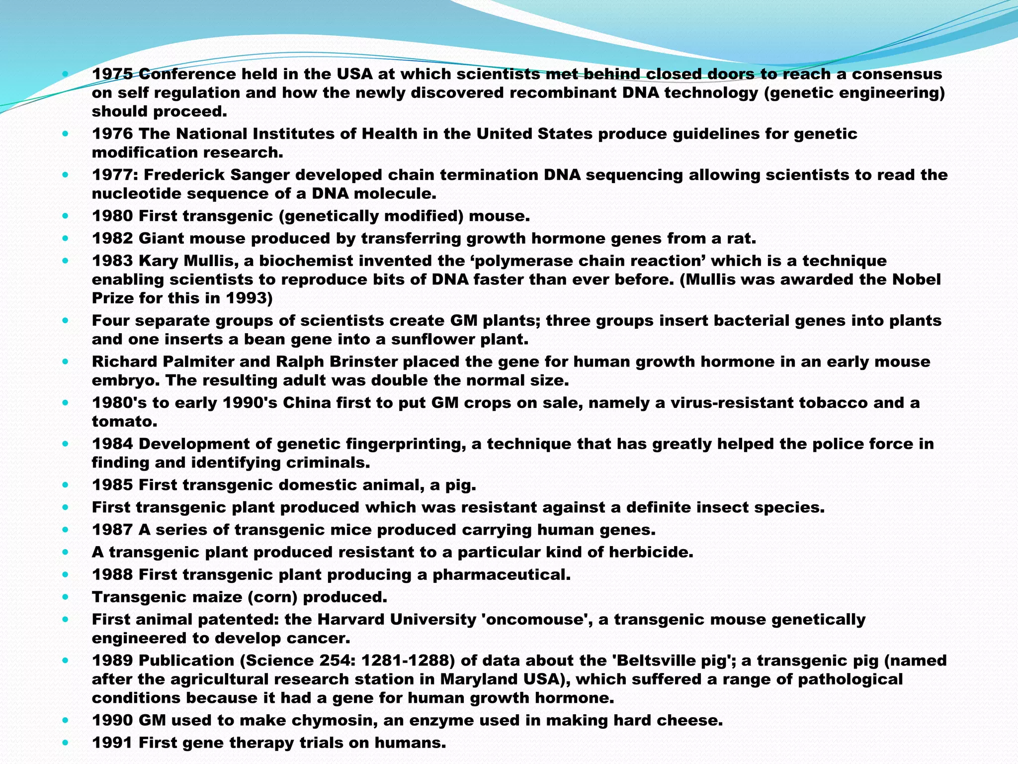 History of transgenics | PPTX