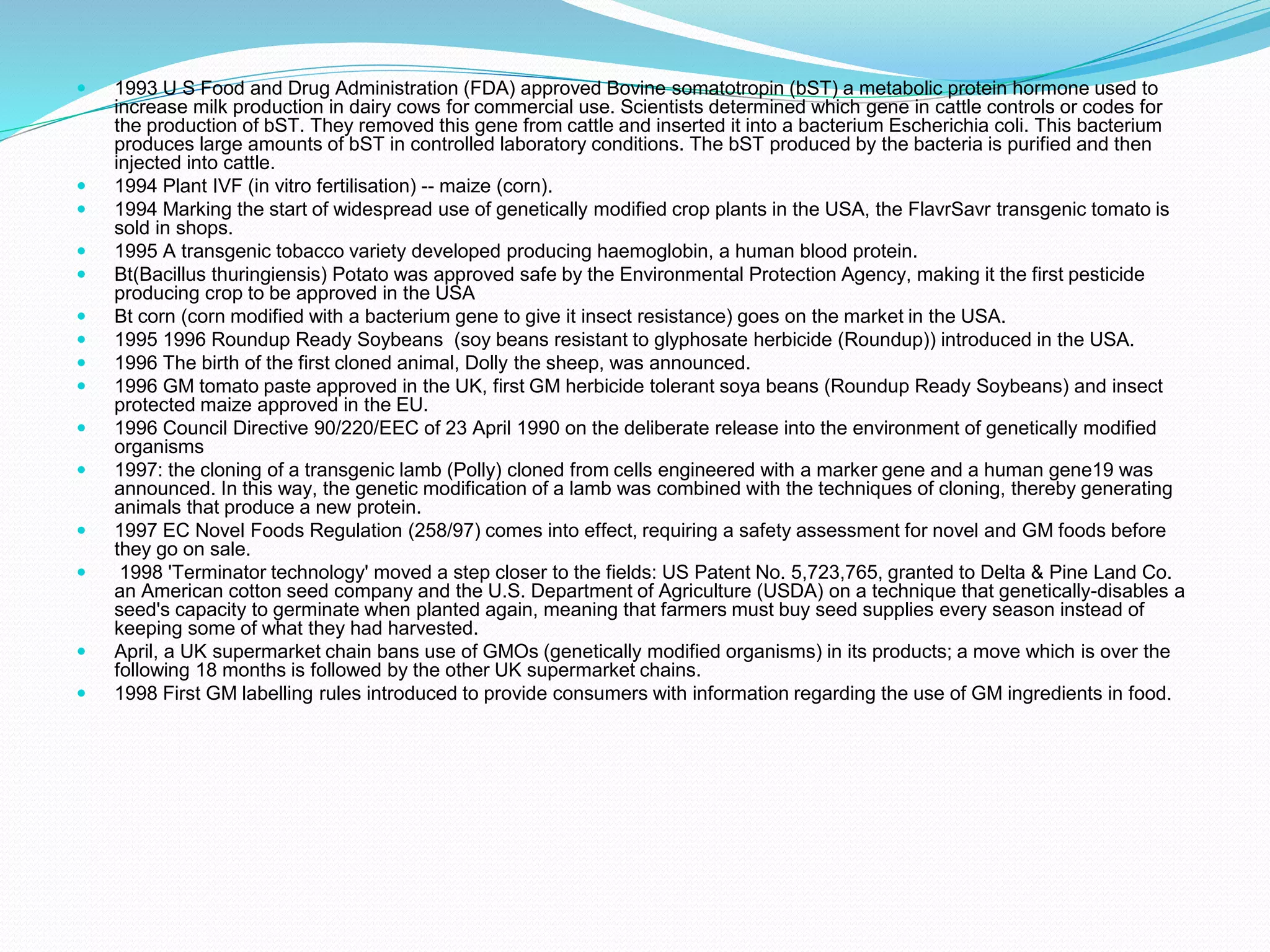 History of transgenics | PPTX