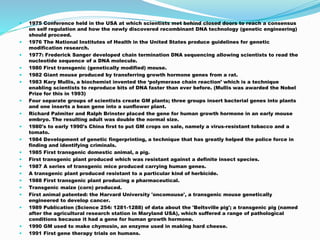 History of transgenics | PPTX