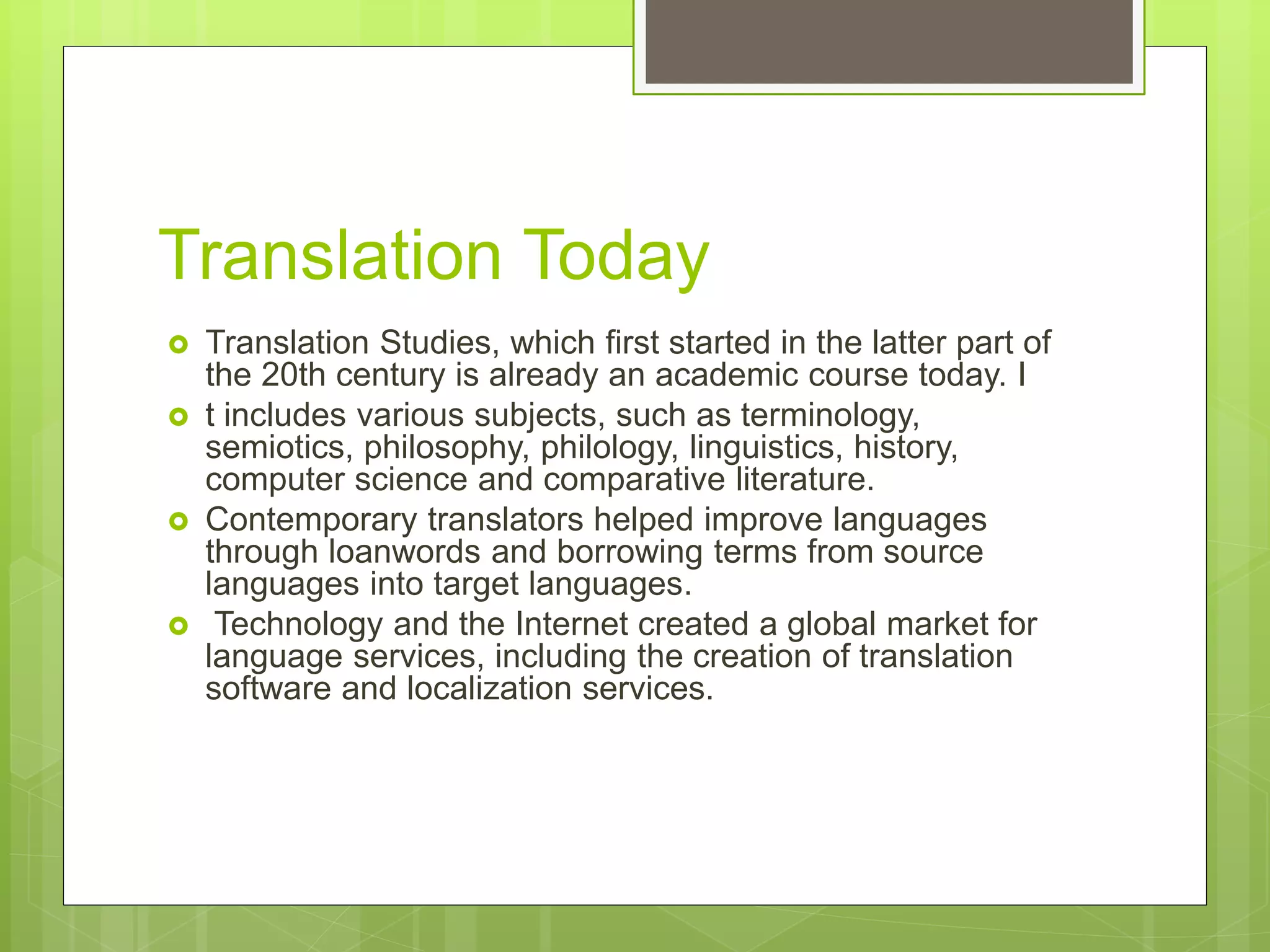 History of translation | PPTX