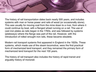 History of transportation | PPTX