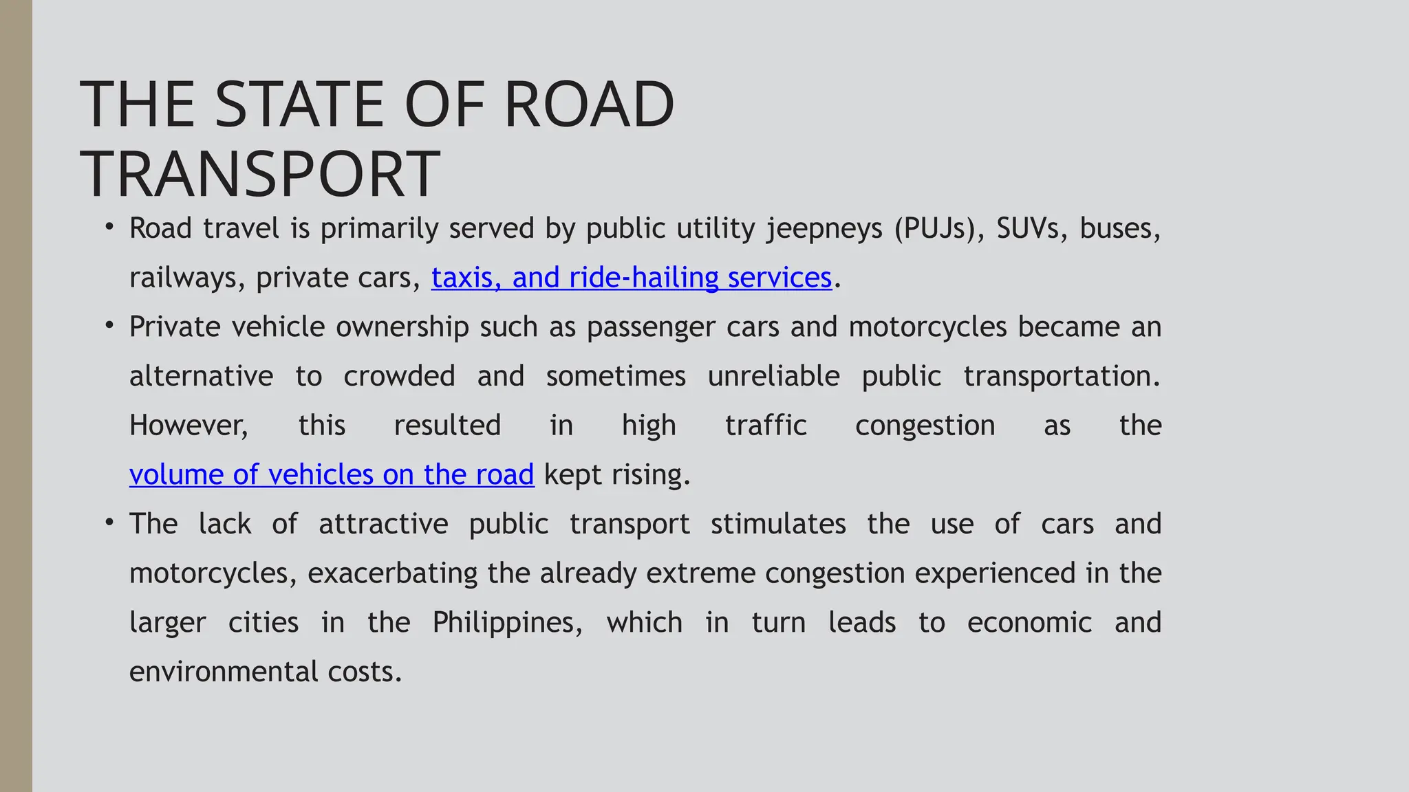 HISTORY OF TRANSPORTATION PRACTICES IN THE PHILIPPINES | PPTX