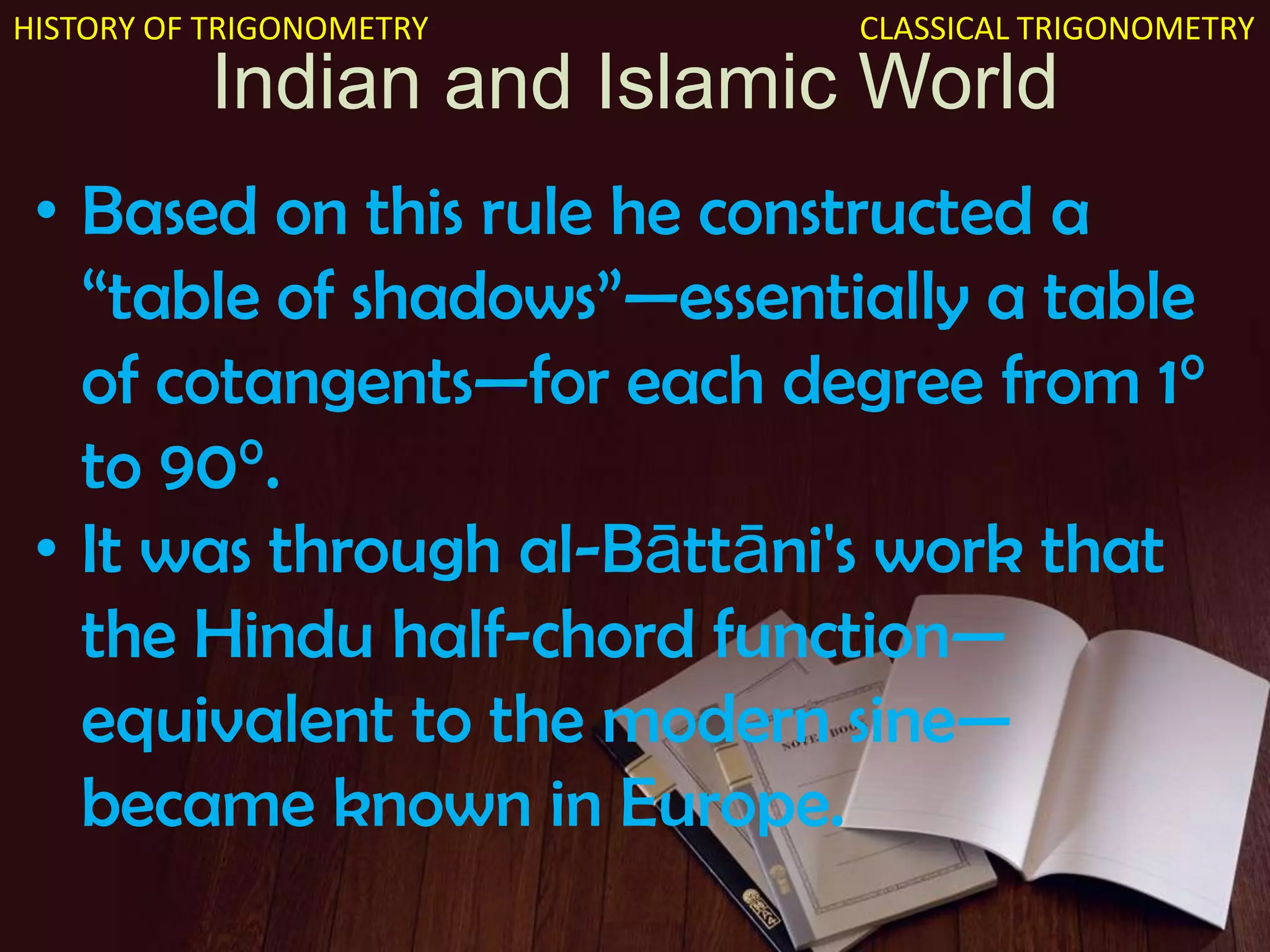 History of trigonometry clasical - animated | PPTX