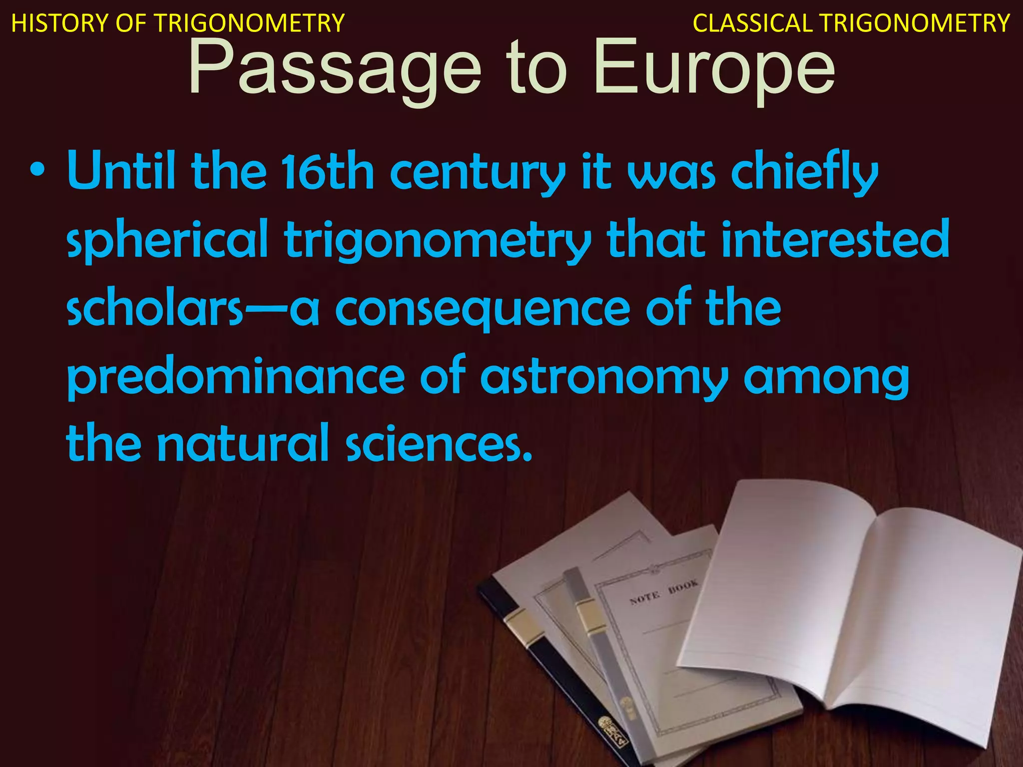 History of trigonometry clasical - animated | PPTX