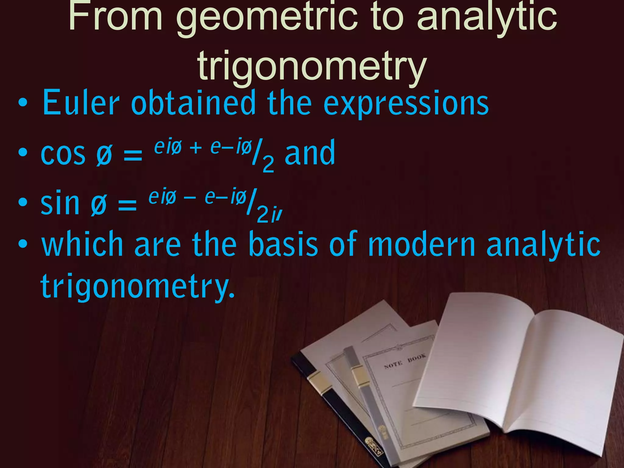 History of trigonometry modern - animated | PPT