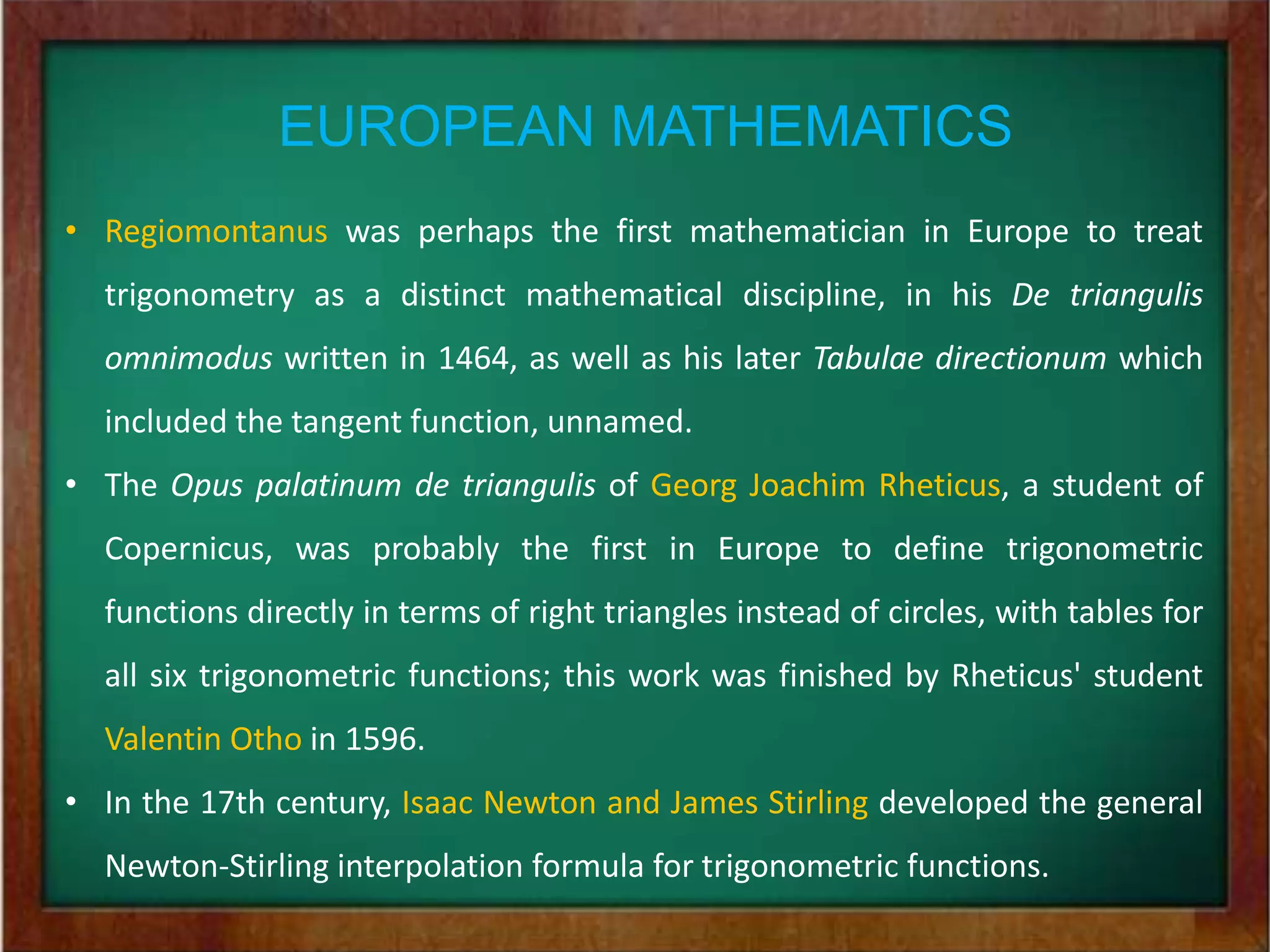 History of trigonometry2 | PPTX