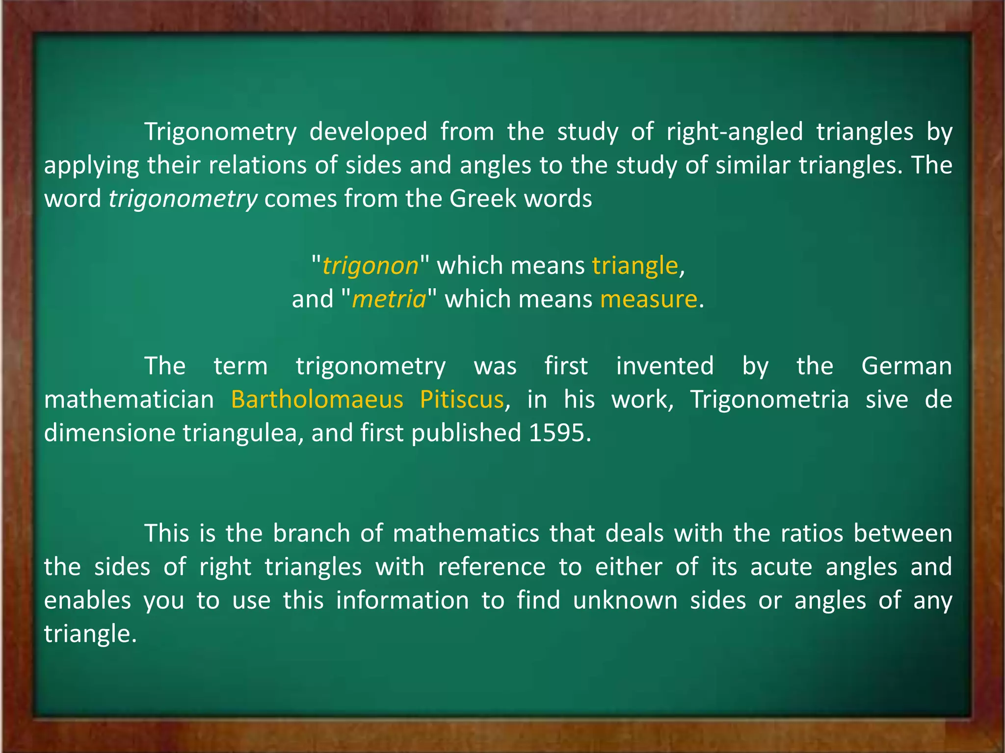 History of trigonometry2 | PPTX