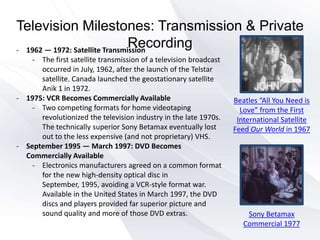 History of tv | PPTX | History | Genres