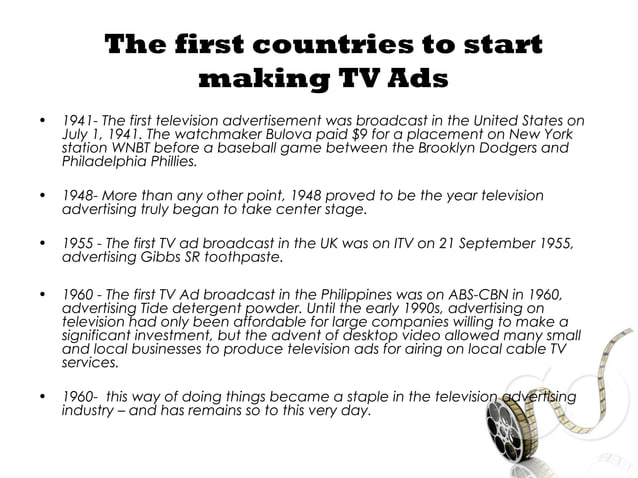 History of tv advertising | PPT