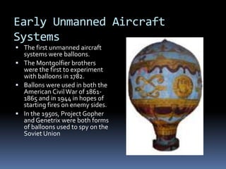 History of unmanned aircraft systems | PPT