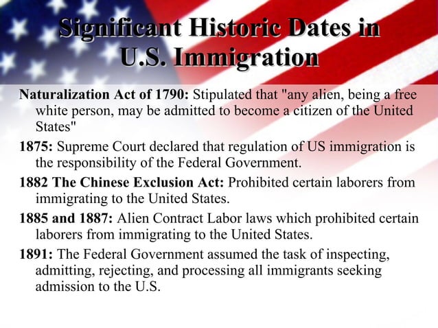 History Of Us Immigration Policy | PPT