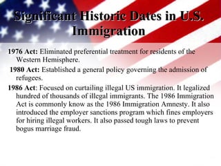 History Of Us Immigration Policy | PPT