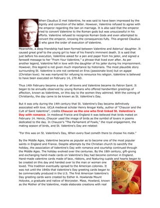 History of valentine | PDF