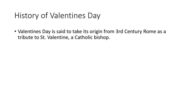 History of valentines day | PPTX