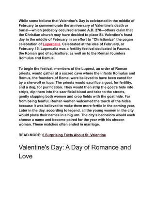 History of valentine’s day | PDF