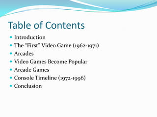 History Of Video Games | PPTX