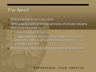 History of NPS Volunteers-In-Parks Program | PPSX