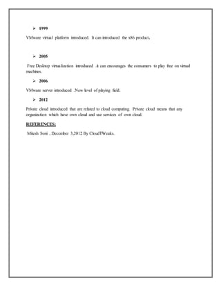 History of virtualization | DOCX