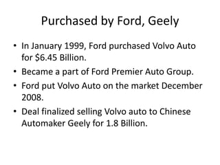 History of volvo automobiles | PPTX