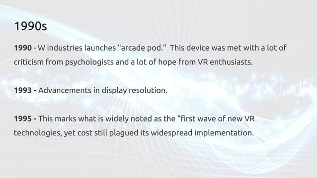 History of Virtual Reality | PDF | Home Entertainment Systems ...