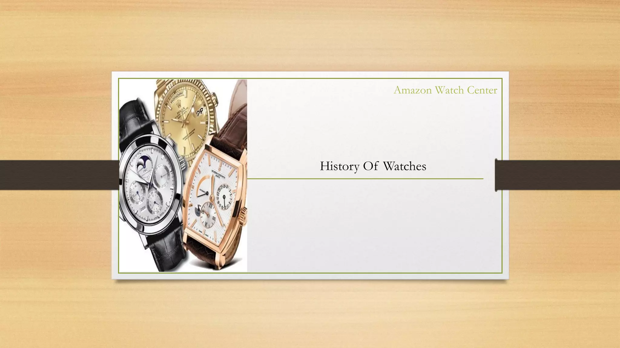 History of Watches | PPT