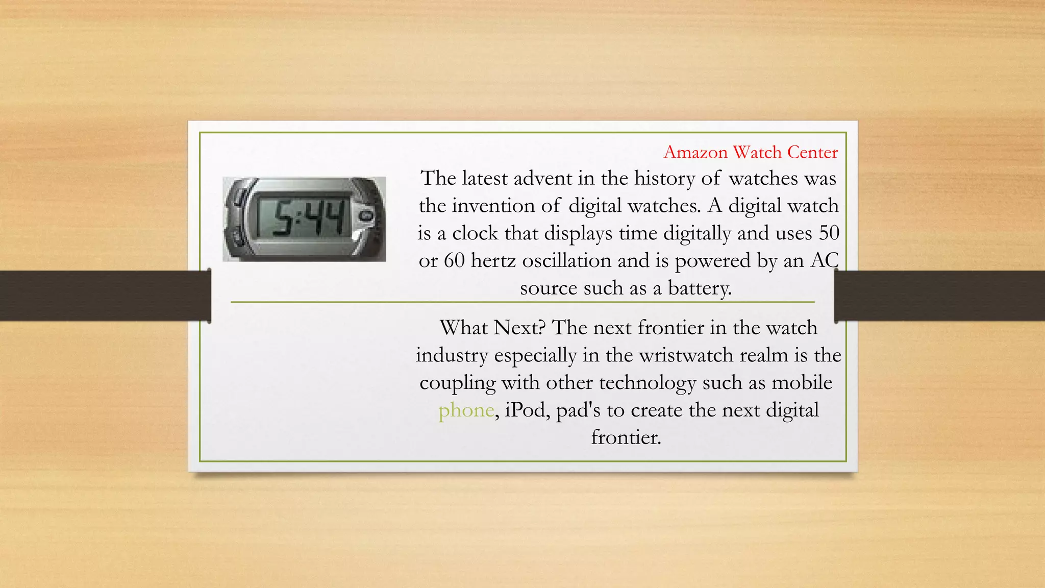 History of Watches | PPT