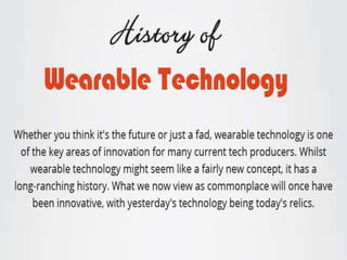 History of Wearable Technology | PPTX