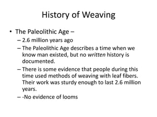 History of Weaving, JCarver | PDF