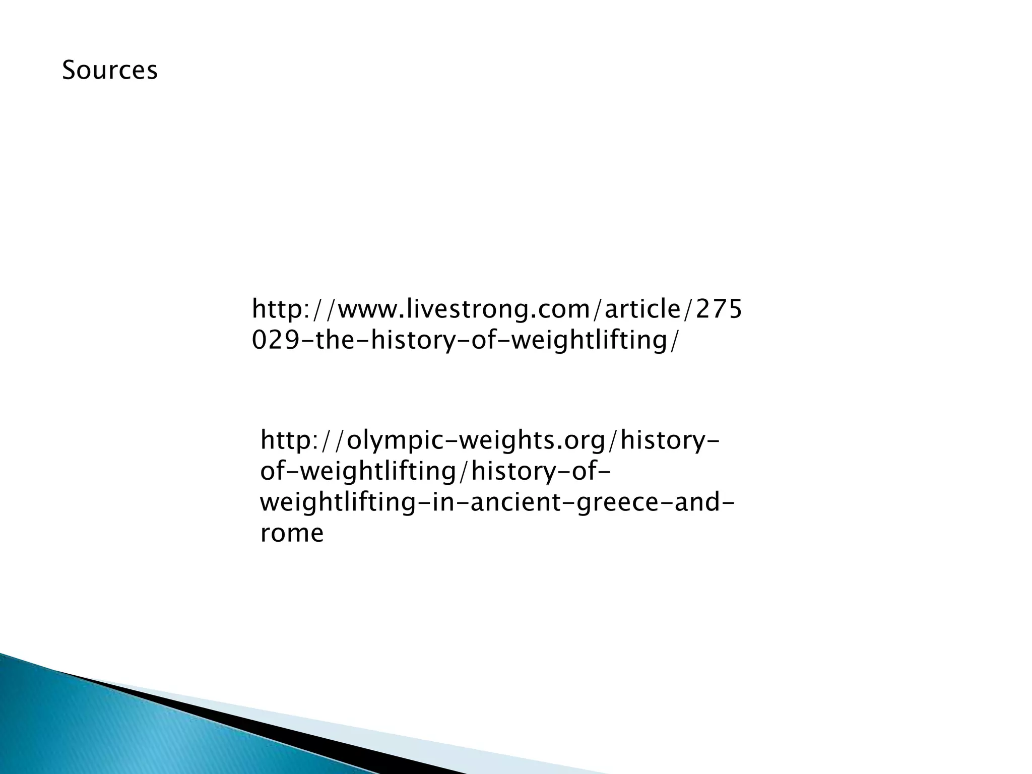 History of weight lifting | PPTX