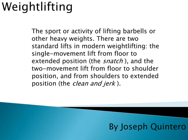 History of weight lifting | PPTX