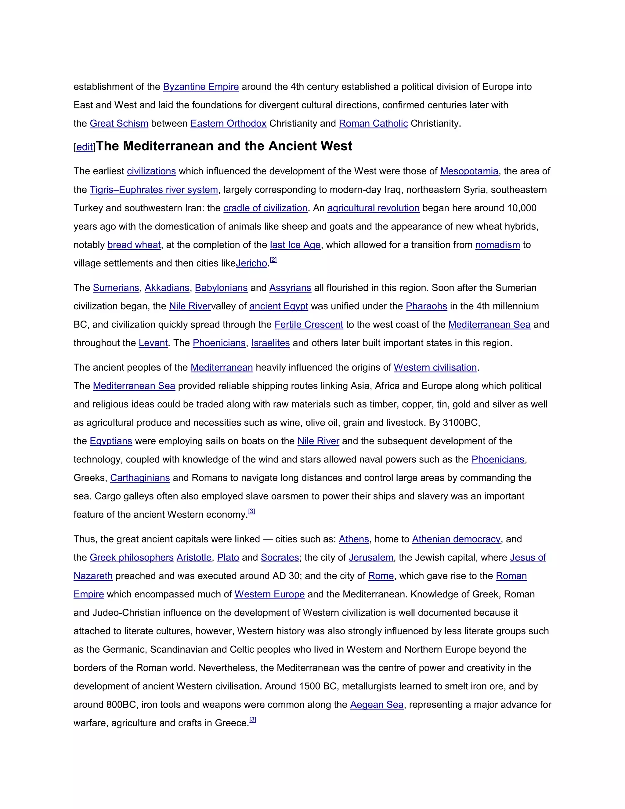 History of western civilization | DOCX