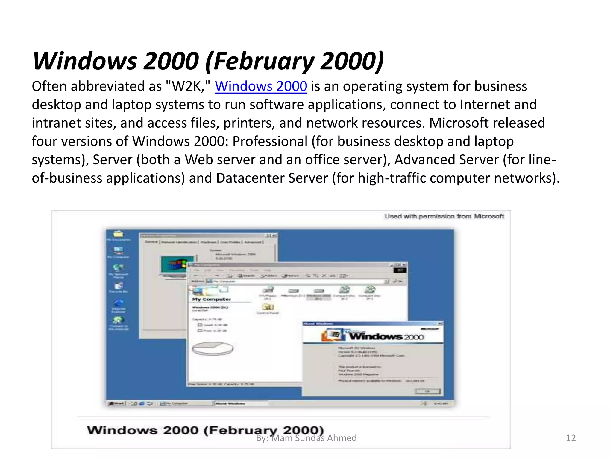 History of windows and Windows servers | PPTX